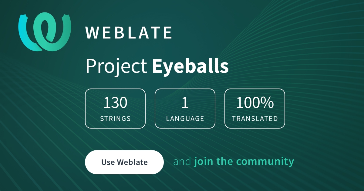 Get involved in Eyeballs! @ Codeberg Translate