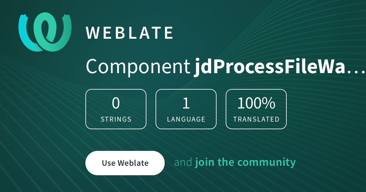 jdProcessFileWatcher/Glossary — English @ Codeberg Translate