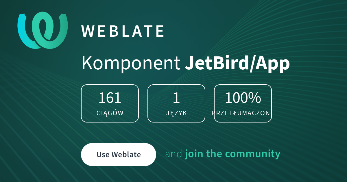 JetBird/App — Polish @ Codeberg Translate