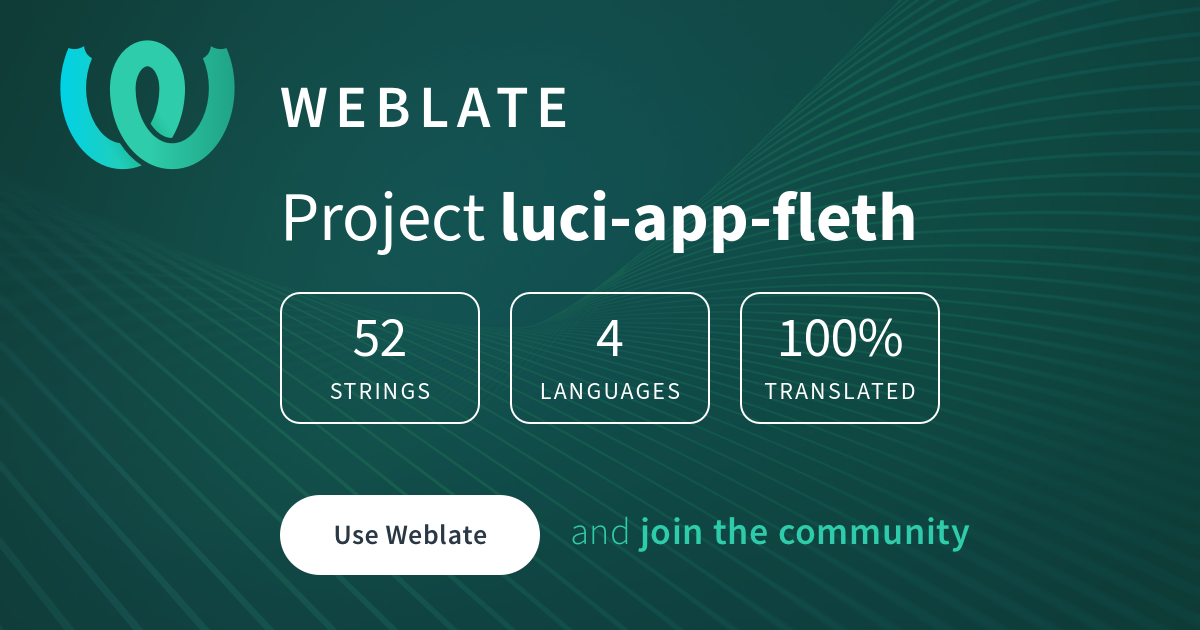 Get involved in luci-app-fleth! @ Codeberg Translate