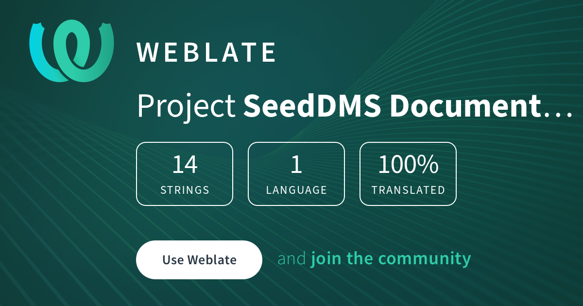 SeedDMS Document Management System - English @ Codeberg Translate